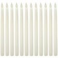 "WYZworks 11"" Ivory Taper Flameless LED Faux Wax Candle Lights 12PK ...