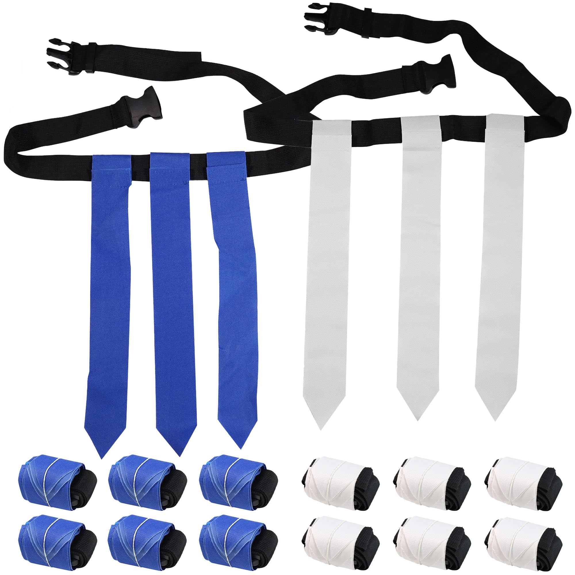 WYZworks 12 Player Adjustable Flag Football Youth/Adult Set, 3 Flags ...