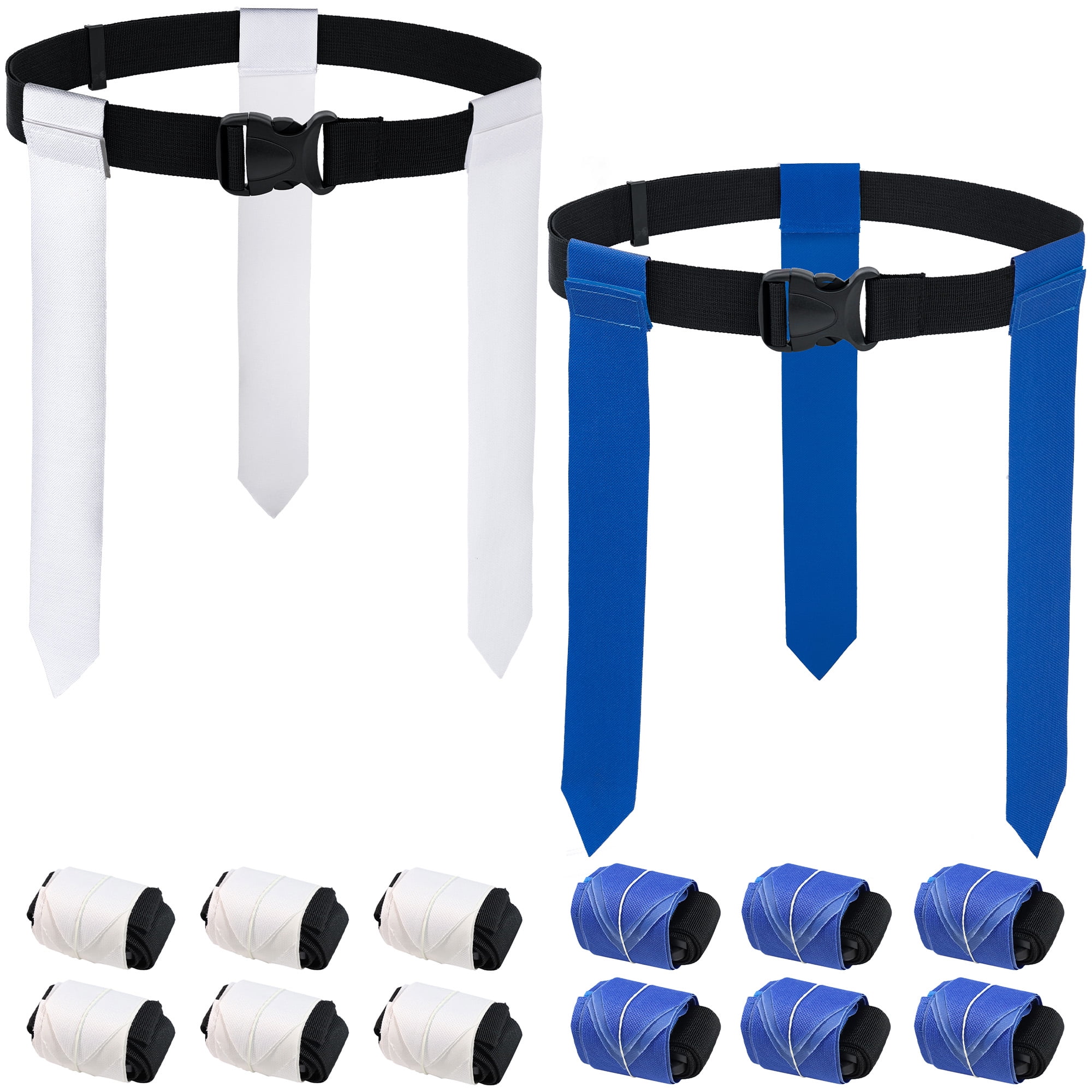 WYZworks 12 Player Adjustable Flag Football Youth/Adult Set, 3 Flags ...