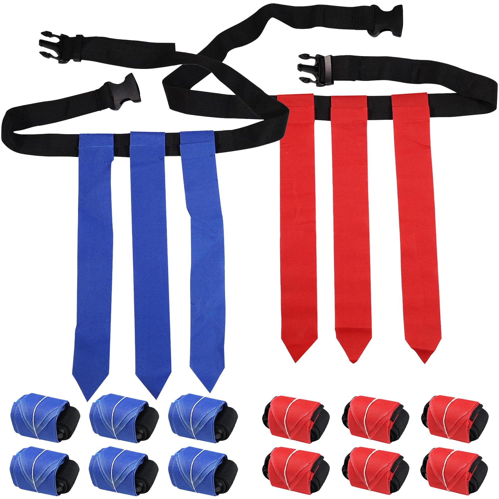 WYZworks 12 Player Adjustable Flag Football Youth/Adult Set, 3 Flags ...