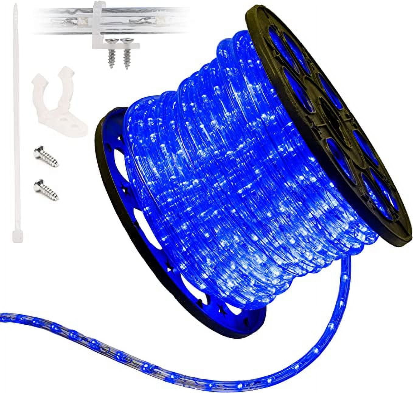 WYZworks 1656LEDs, 150ft Blue LED Rope Light, Connectable Outdoor ...