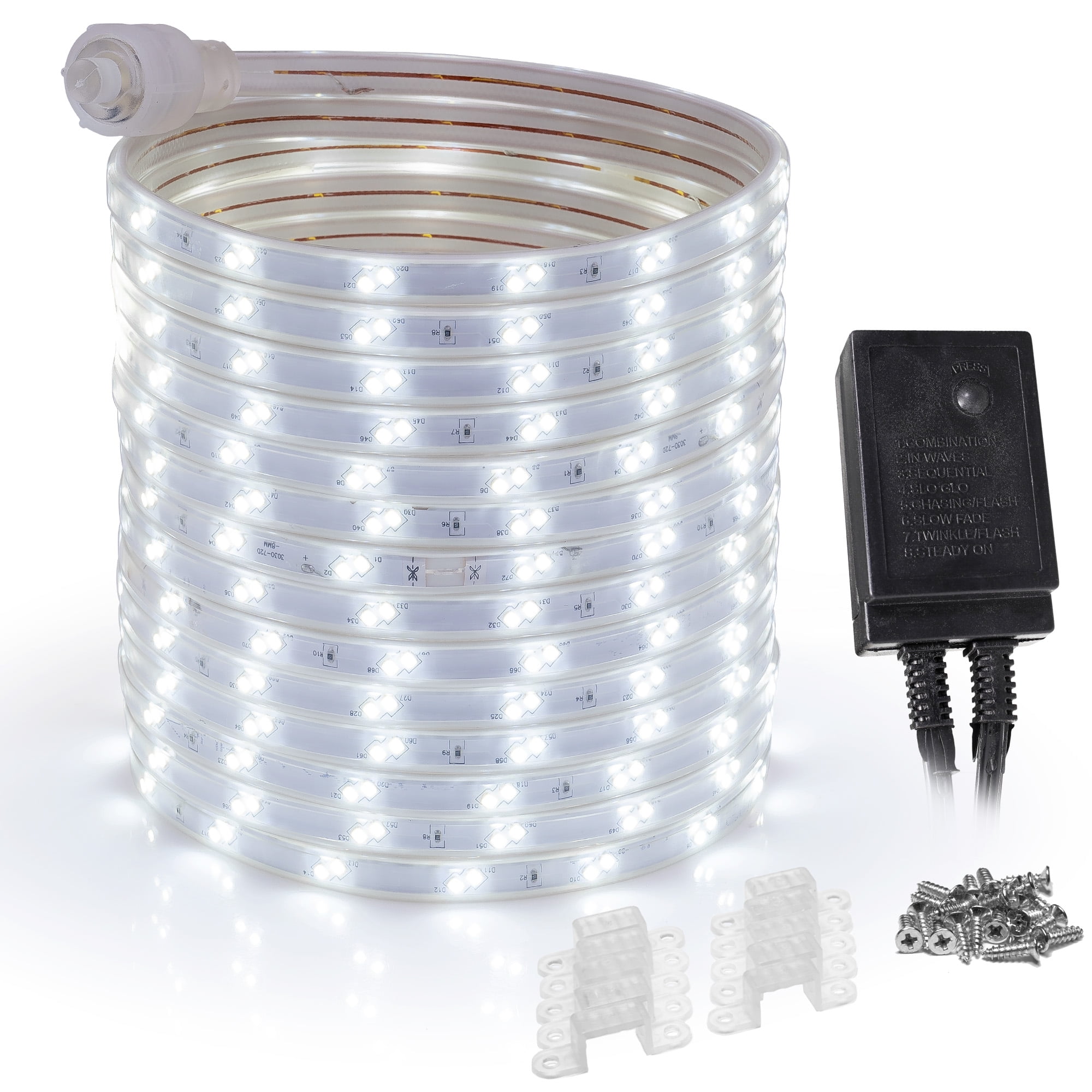 WYZworks 1860LEDs, 100ft Cool White 16-Mode LED Strip Light, SMD 2835 ...