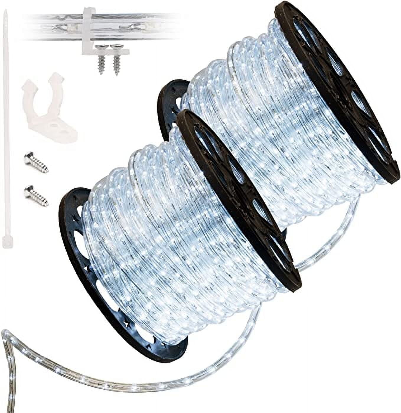 West Ivory 3312LEDs, 300ft LED Cool White Rope Light, Connectable ...