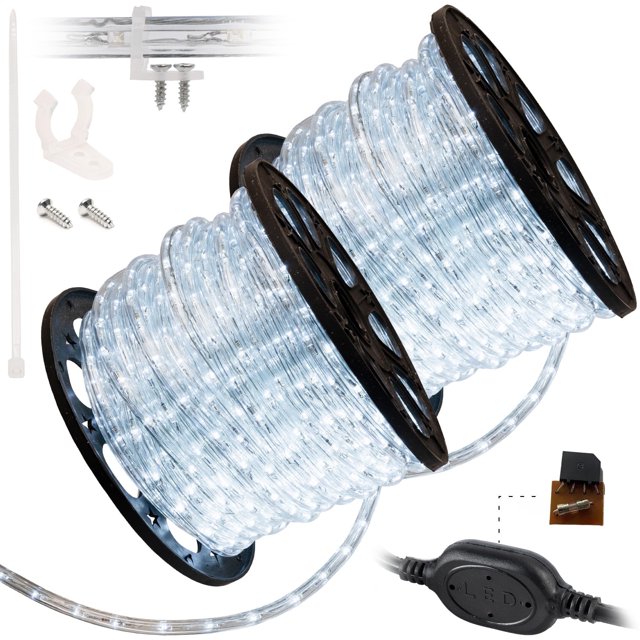West Ivory 3312LEDs, 300ft Cool White LED Rope Lights, Waterproof ...
