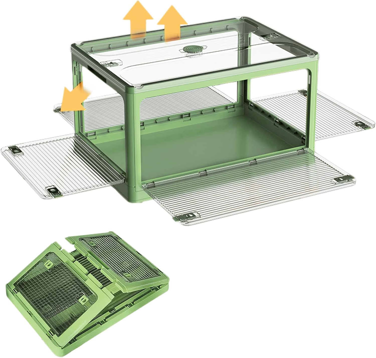 WYZworks 44QT Foldable Storage Box Tote w/Wheels Moving Friendly ...
