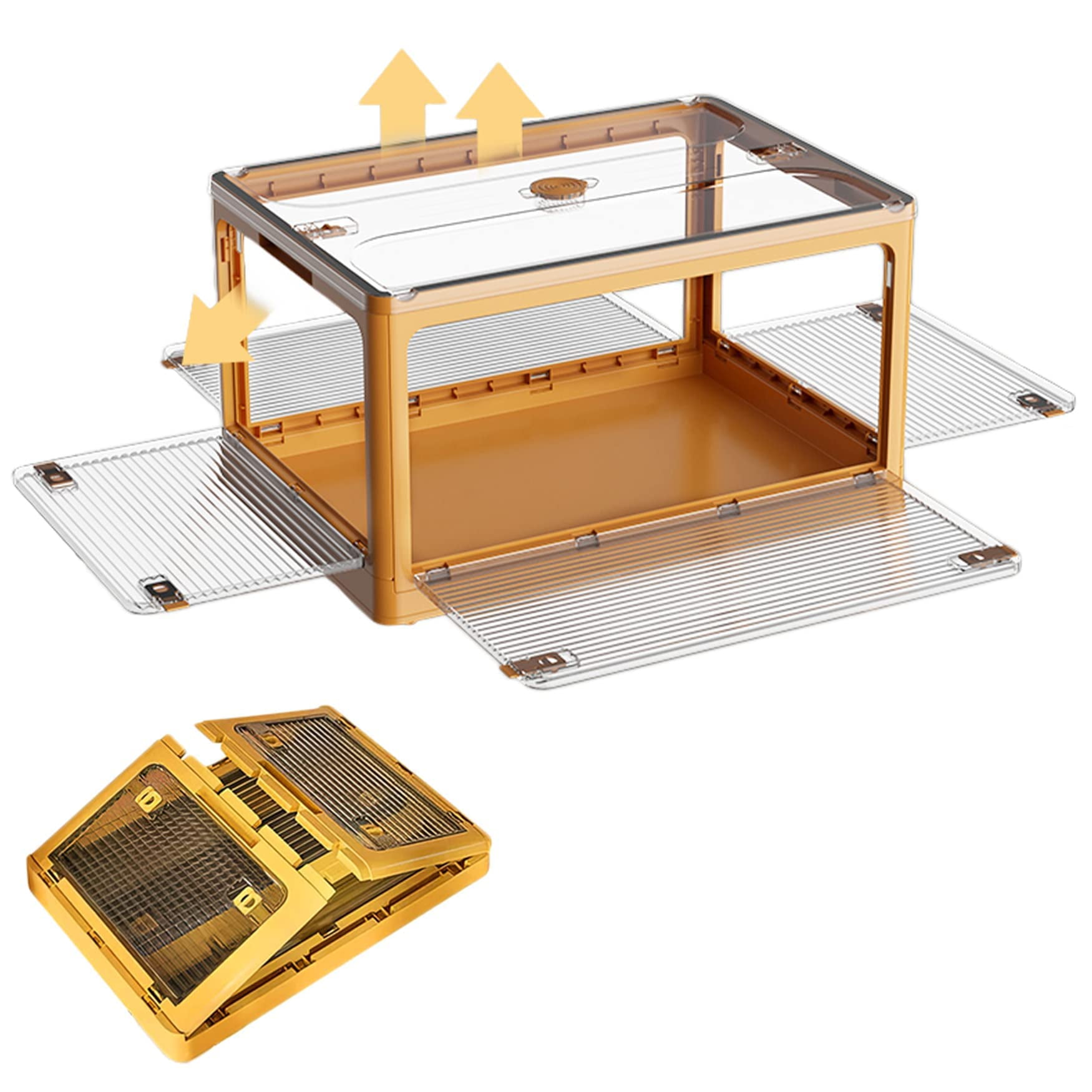 WYZworks 5 Pack Collapsible Storage Boxes with 5 sides Opening ...