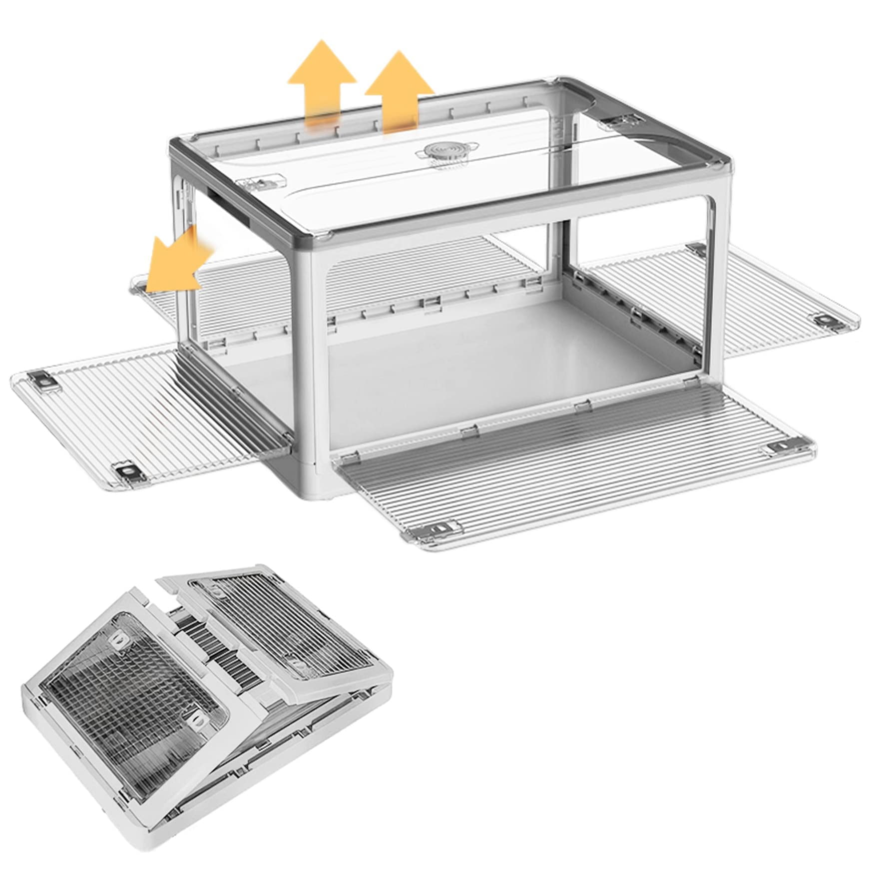 WYZworks 5 Pack Collapsible Storage Boxes with 5 sides Opening ...