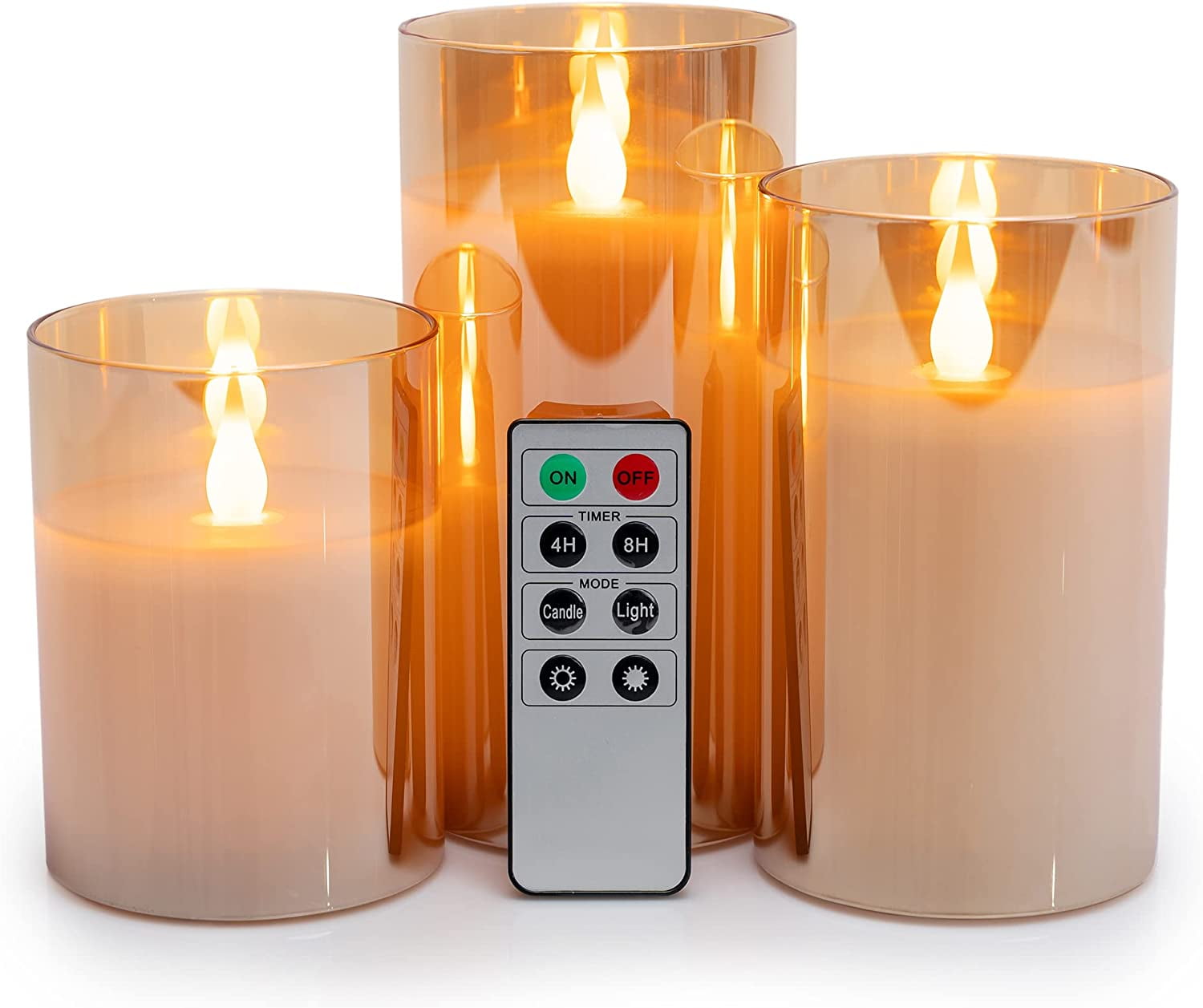 WYZworks LED Metallic Mirrored Tinted Gold Glass Flickering Dimmable ...