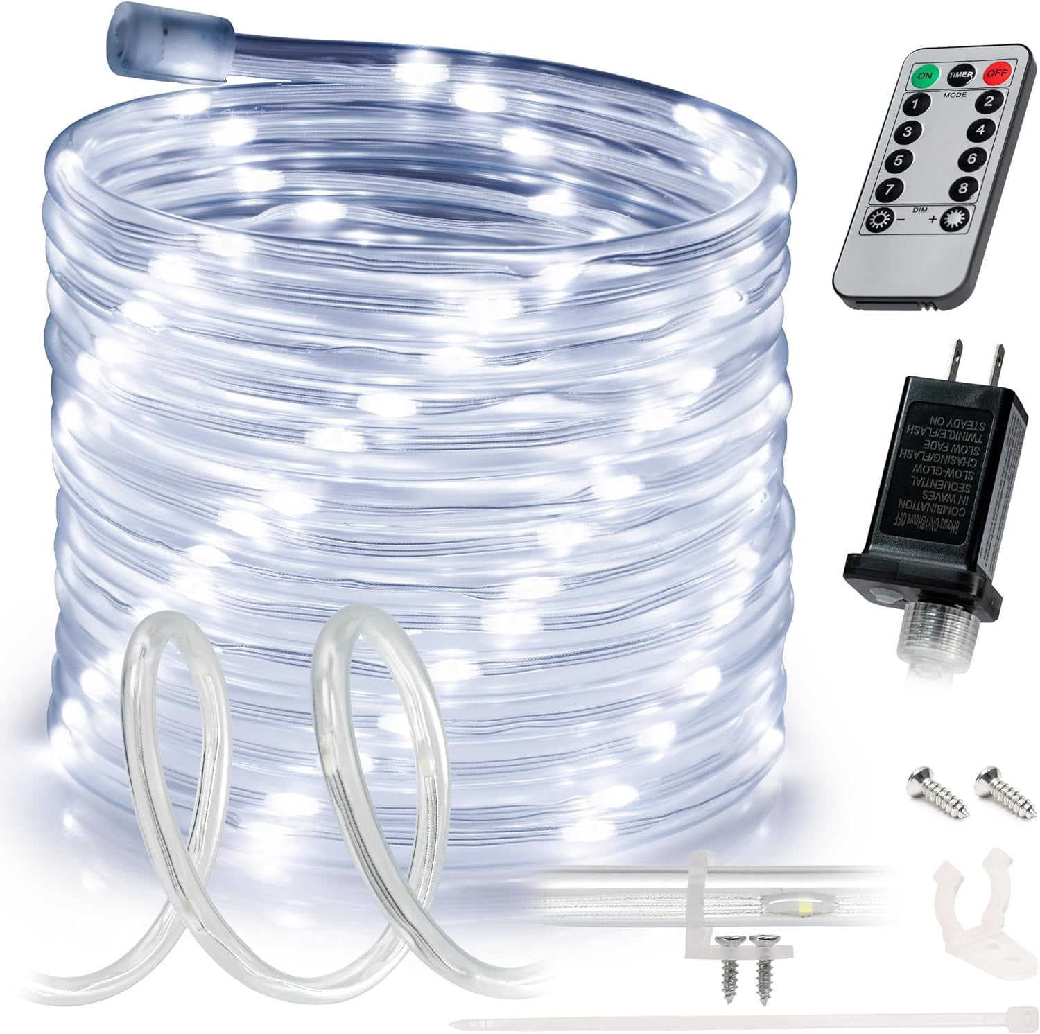 WYZworks ,LED Rope Light, Waterproof Outdoor Accent Lighting w/Remote ...