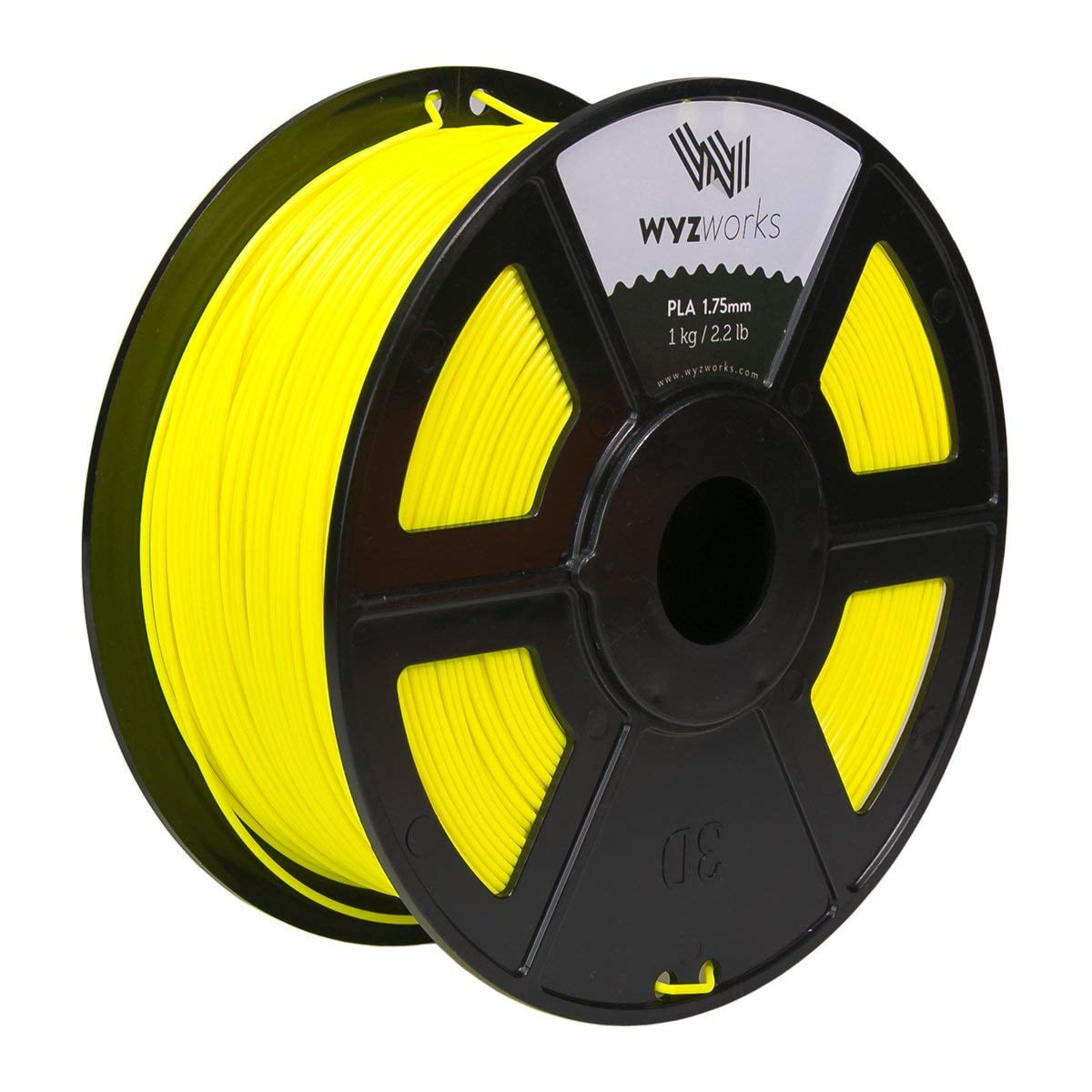 WYZworks PLA 1.75mm [ FLUORESCENT YELLOW ] Premium Thermoplastic ...