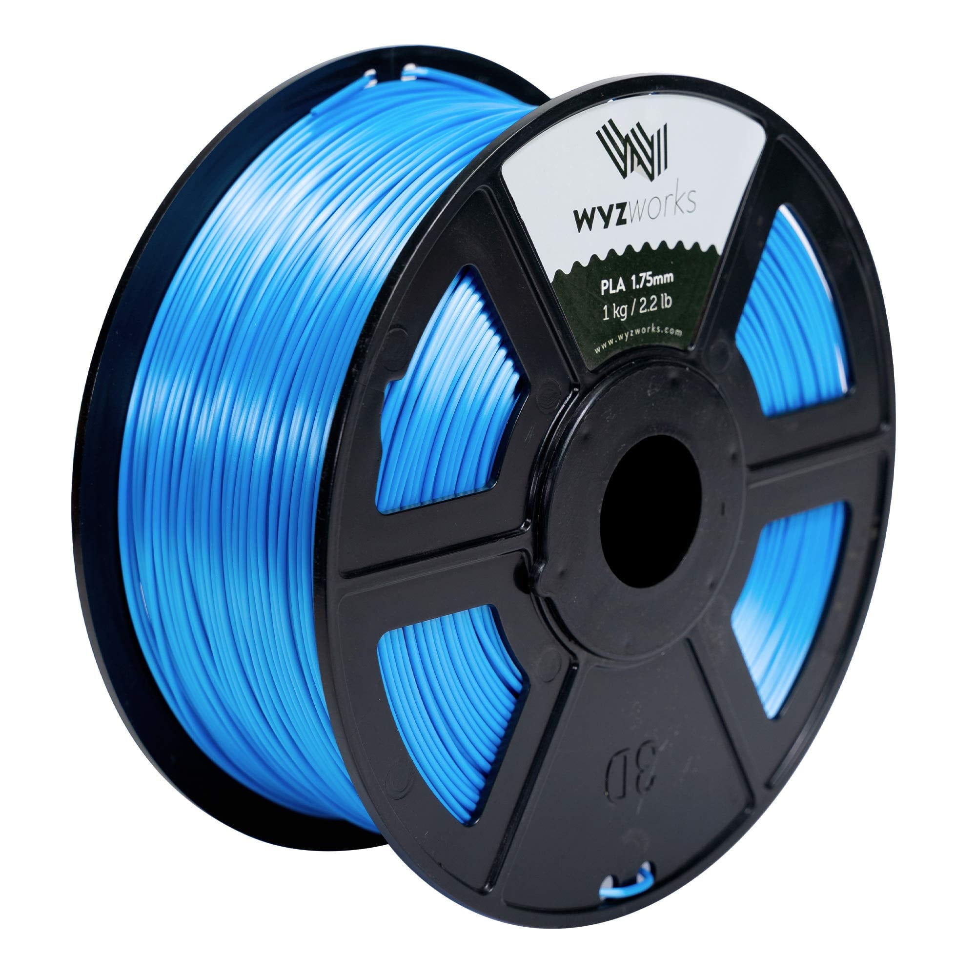WYZworks PLA 1.75mm [ Silk Blue ] Premium Thermoplastic Polylactic Acid 3D Printer Filament ...