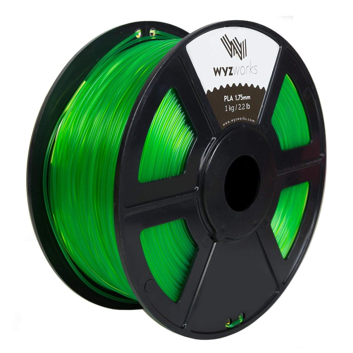 WYZworks PLA 1.75mm [ TRANSLUCENT GREEN ] Premium Thermoplastic ...