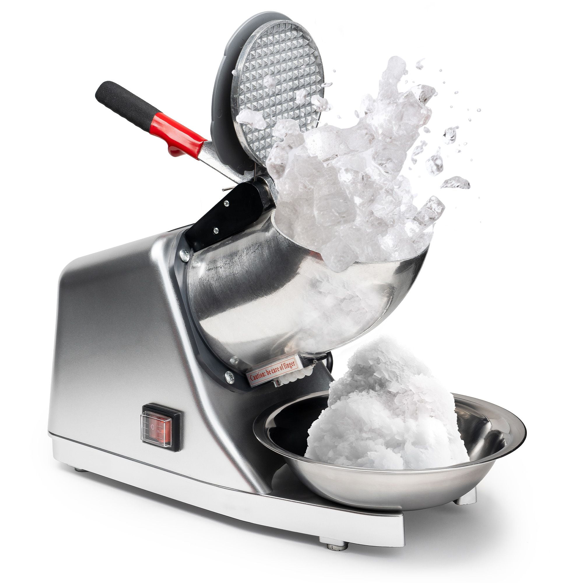 WYZworks Silver Compact Home Kitchen Commercial Dual Blade Ice Shaver ...