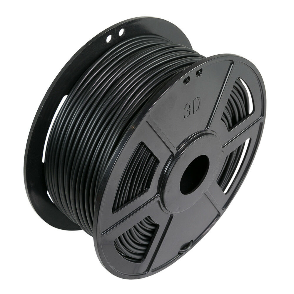 WYZworks Soft Flexible PLA 3.00mm (Black) 3D Printer Filament 1kg / 2 ...