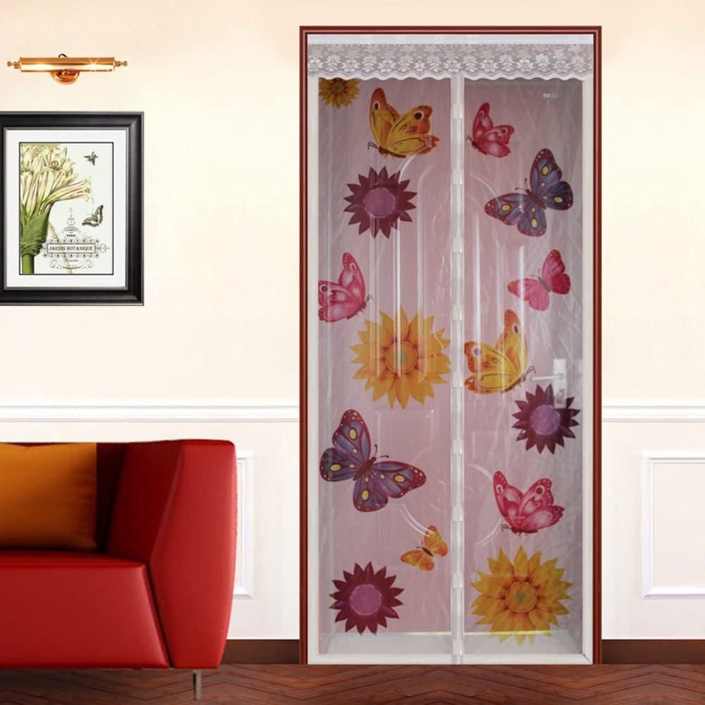 Wyzworks Magnetic Mesh Screen Door, Durable Design, Easy Setup, 39x82 ...