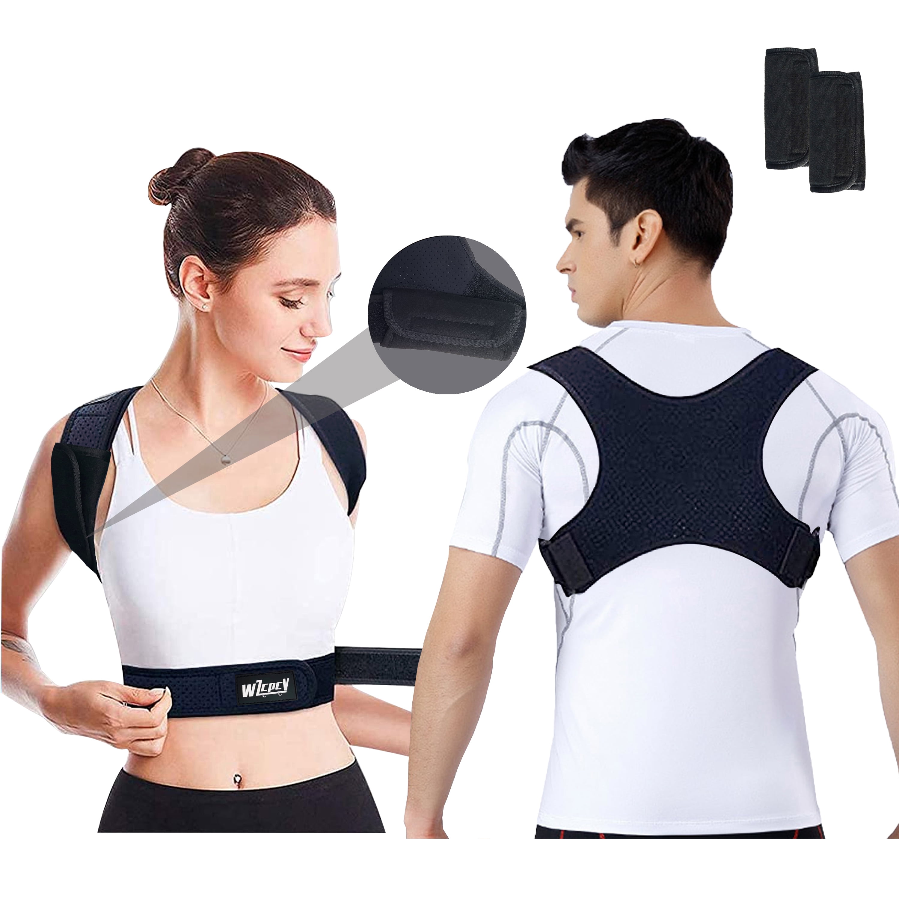 WZCPCV Adjustable Posture Corrector Brace for Men and Women, Corrects Hunching and Shoulder Neck ...