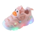 WZEIIOT Girls Athletic Sports Sneakers Duck Print Light Up Unisex Soft ...