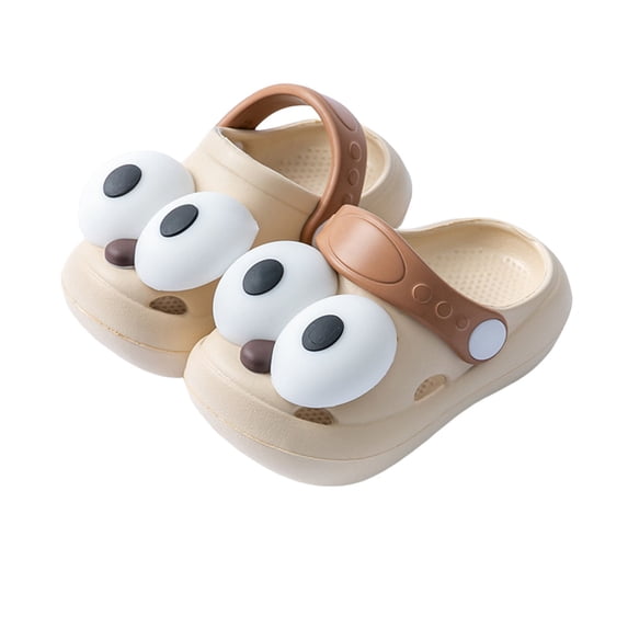 WZEIIOT Girls Summer Slippers Big Eyes Cartoon Design Non-Slip Soft ...