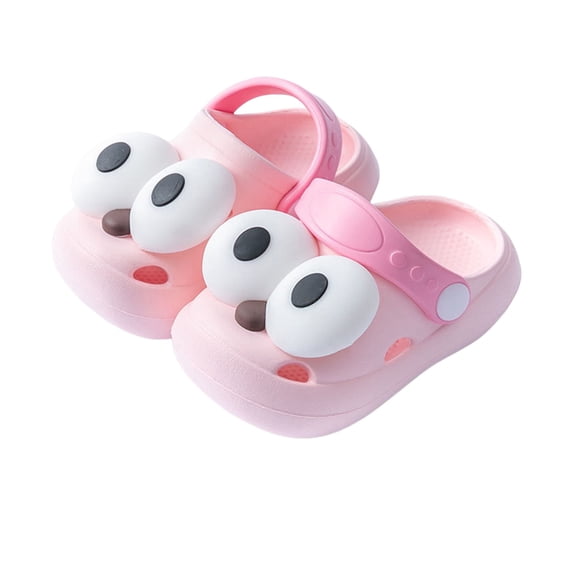 WZEIIOT Girls Summer Slippers Big Eyes Cartoon Design Non-Slip Soft ...