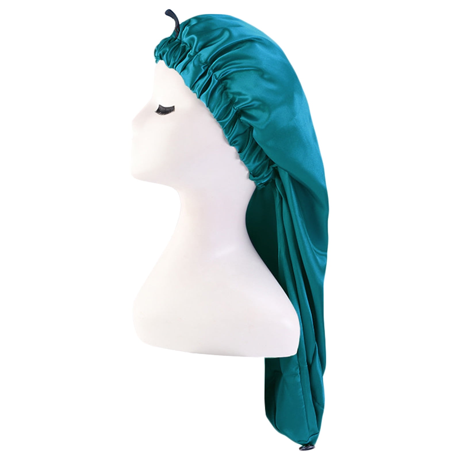 WZHKSN Women Satin Bonnet Soft And Elastic Long Hair Cap Large ...