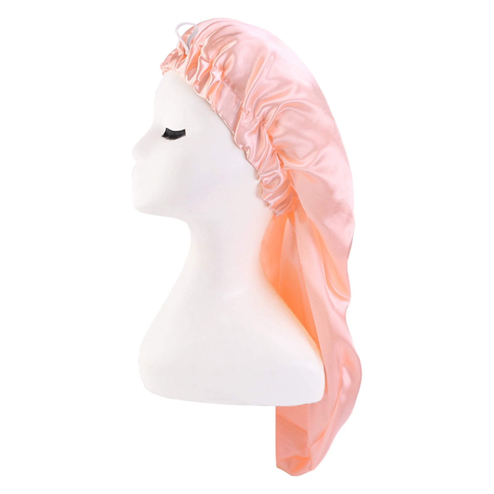 WZHKSN Women Satin Bonnet Soft And Elastic Long Hair Cap Large ...
