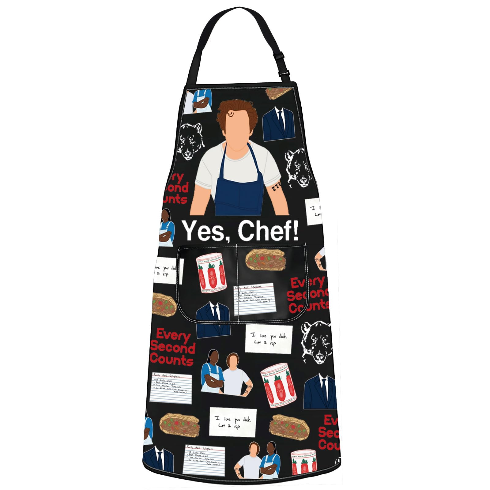 WZMPA Bear Carmy Cooking Apron Carmy Fans Gift Yes Chef Carmy Adjustable Apron Carmy Kitchen ...