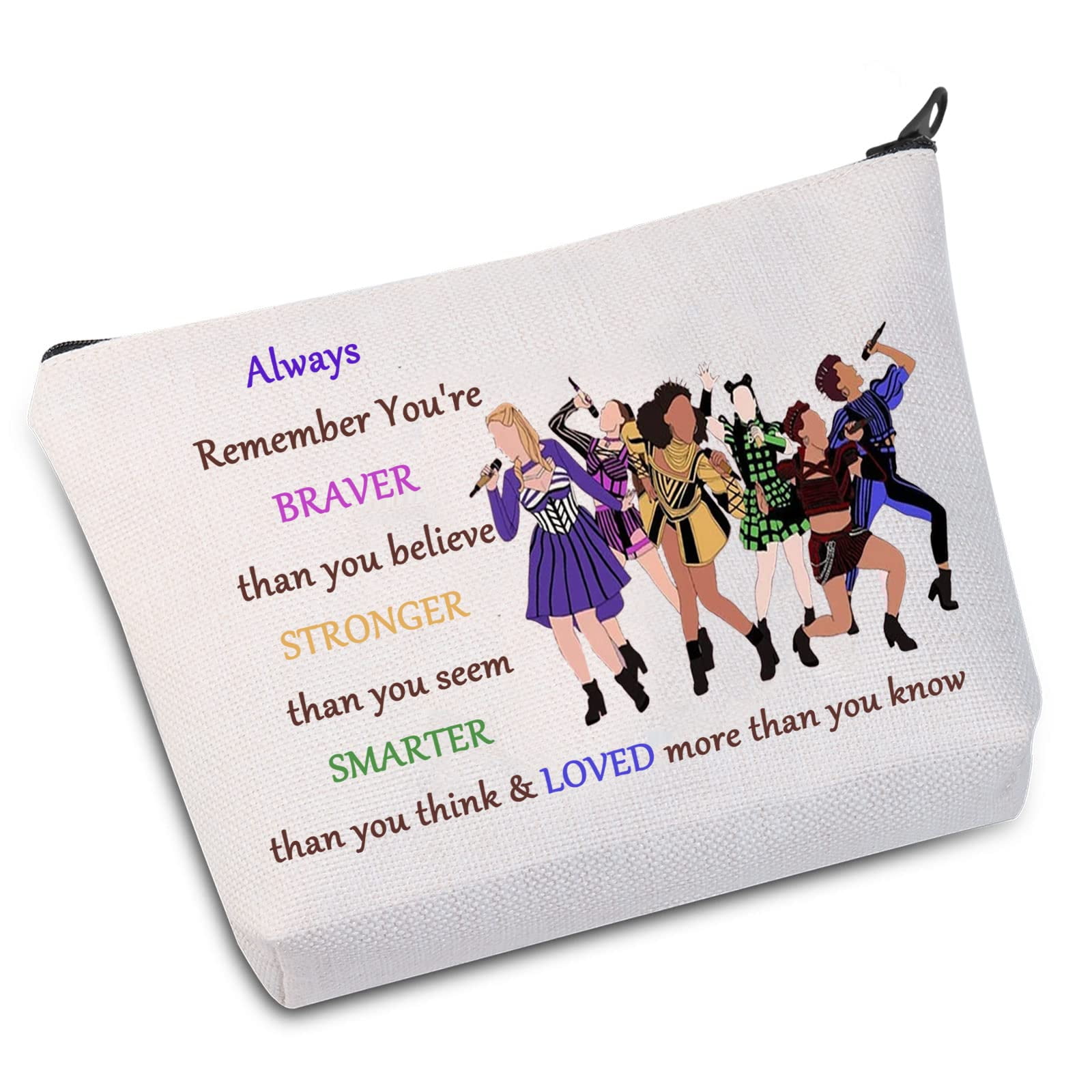 WZMPA Musical Cosmetic Makeup Bag Musical Fans Gift You Are Braver ...