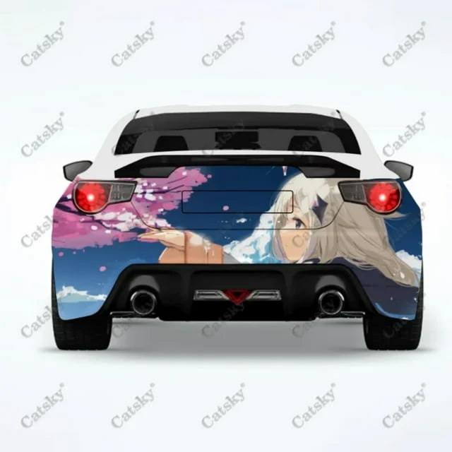 WZOQNI Paimon Genshin Rear Wrap Car Sticker Car Decal Creative Sticker ...