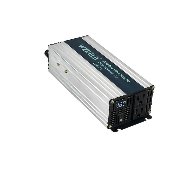 WZRELB 1000W Pure Sine Wave Inverter 36V DC to 110V 120V AC Power ...