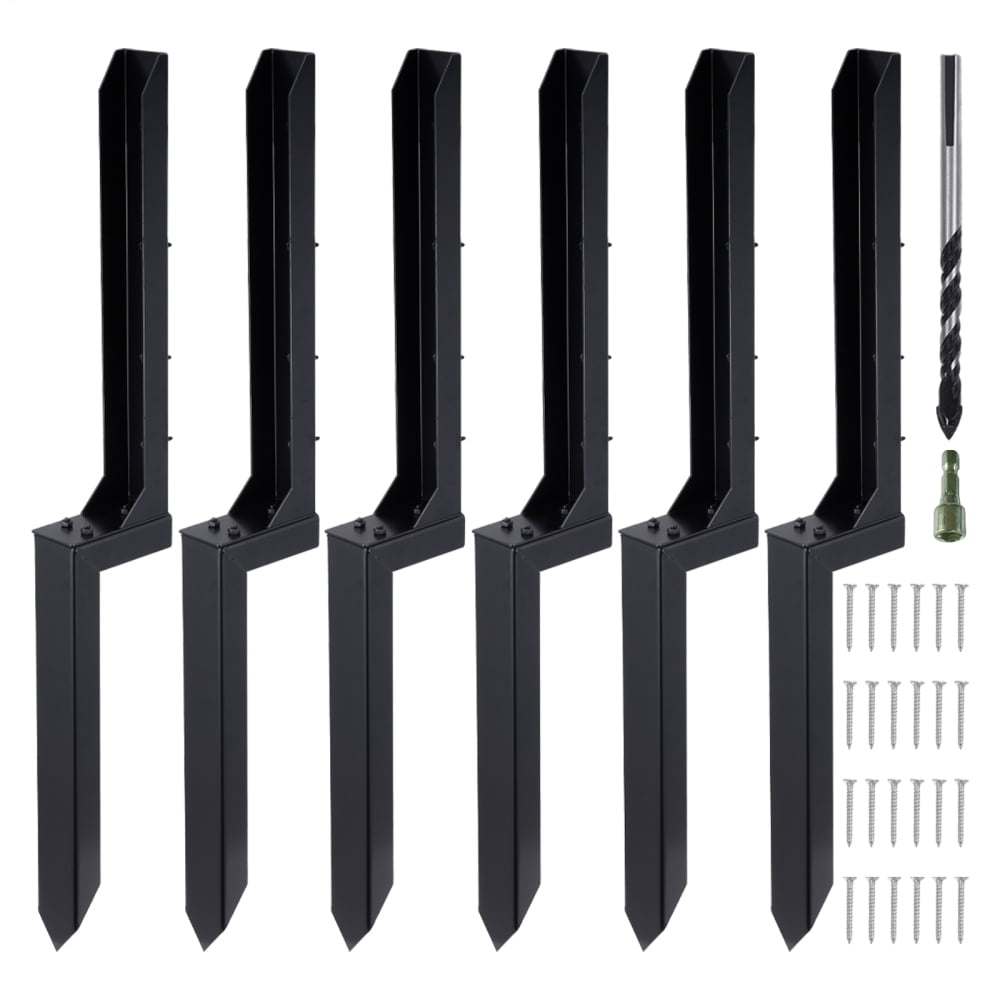 WZTO 6 Pack Fence Post Anschor Kit, Heavy Duty Steel Fence Post Repair ...