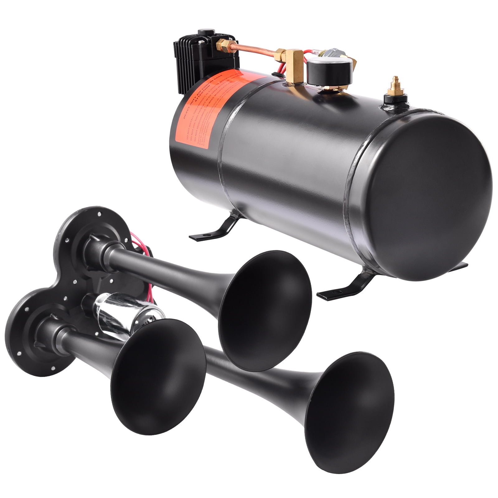 WZTO Air Horns | 3 Trumpets Electric Train Car Air Horn | 135db ...