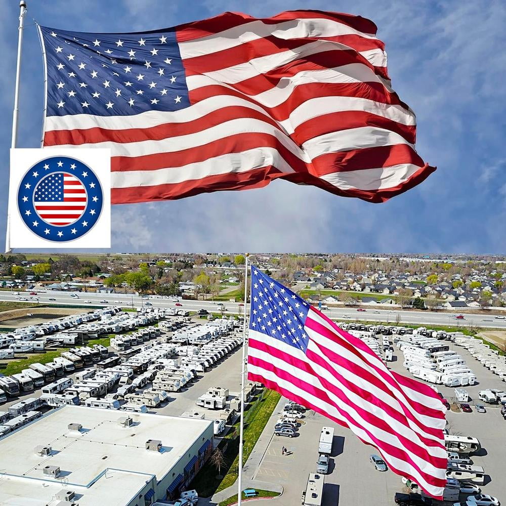 WZTO American Flag 15x25 Ft TearProof Series for Outside, 100% in USA ...