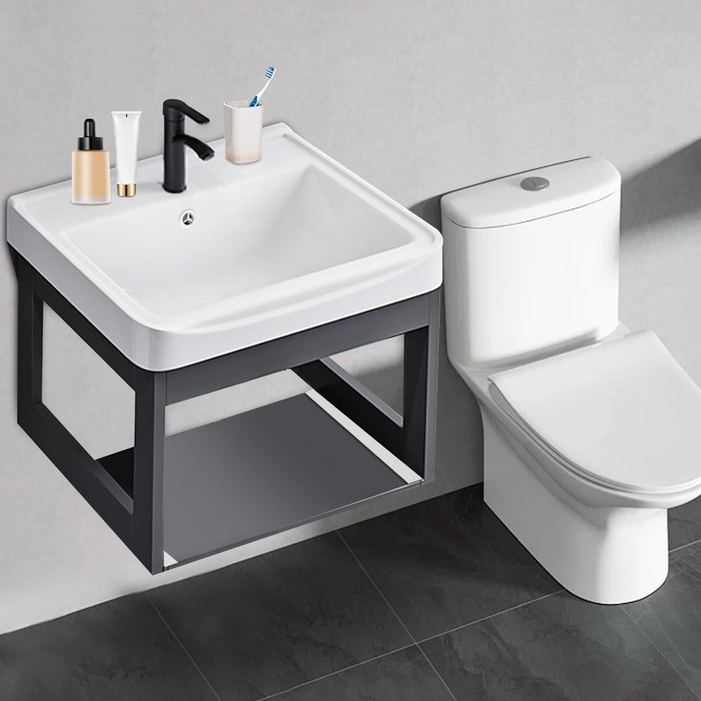 WZTO Bathroom Vanity with Sink, Wall Mount Small Utility Sink with ...
