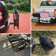 Tow Tuff 62 Inch Steel Cargo Carrier and Bike Rack, Hitch Car Vehicle ...