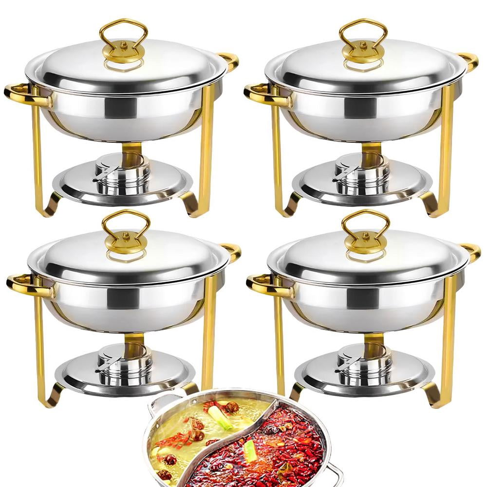 WZTO Chafing Dishes for Buffet Stainless Steel Food Trays with Lid ...