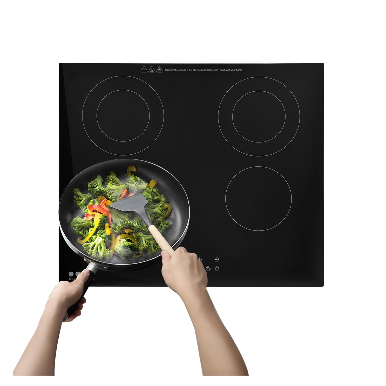 WZTO Commercial Electric Hob | Long Four-Head Multi-eye Induction ...