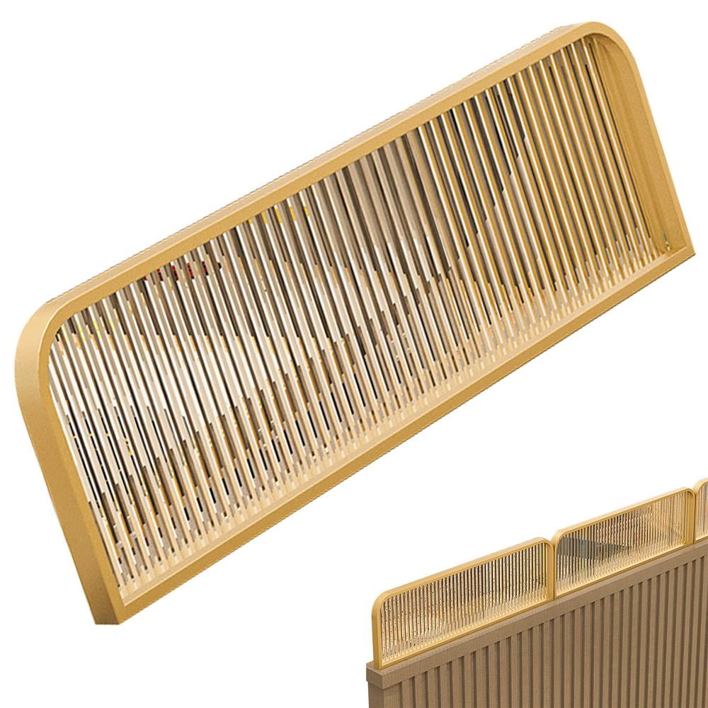 WZTO Countertop Screen Partition Divider Translucent Striped Glass ...