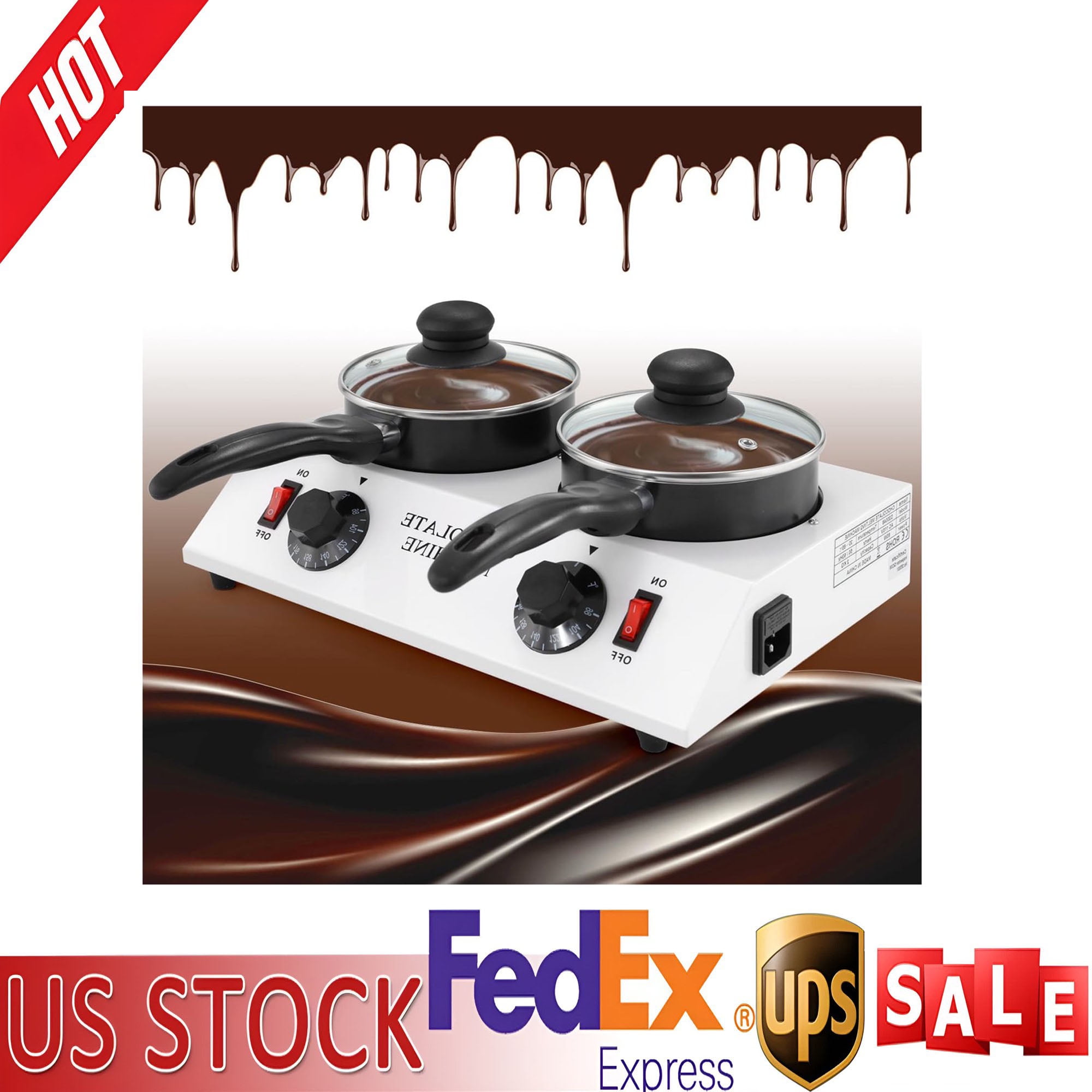 WZTO Electric Chocolate Melting Pot | 110v Electric Chocolate Melting ...