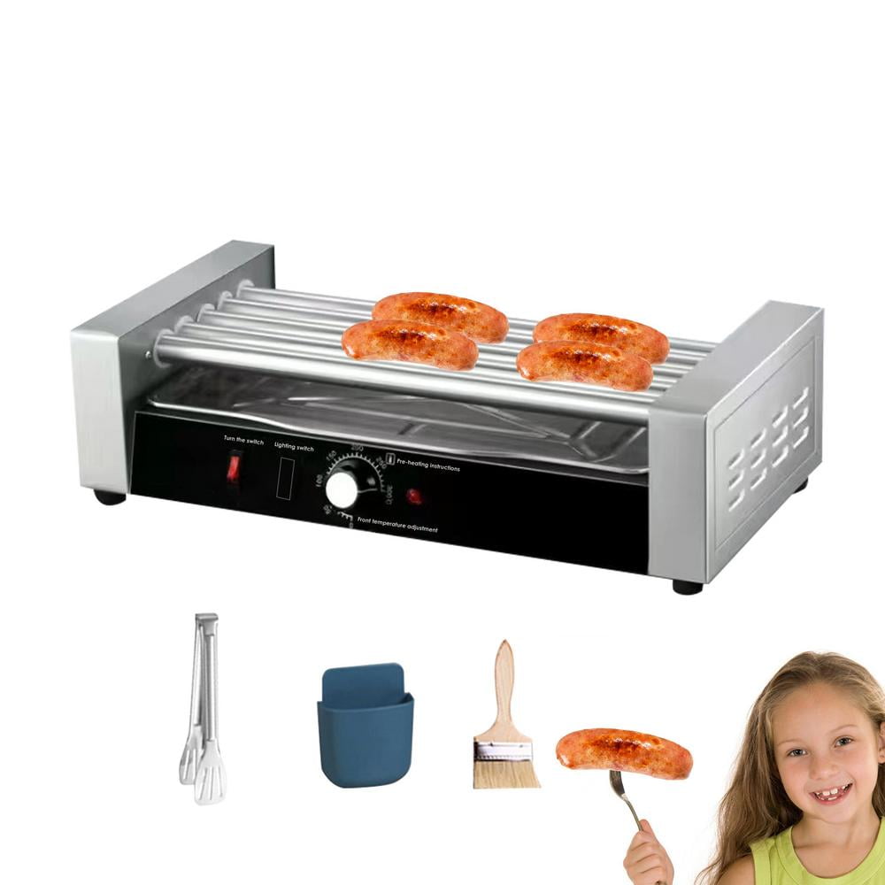 WZTO Electric Hot Dog Sausage Machine 5 Roller Hot-Dog Grill Sausage ...
