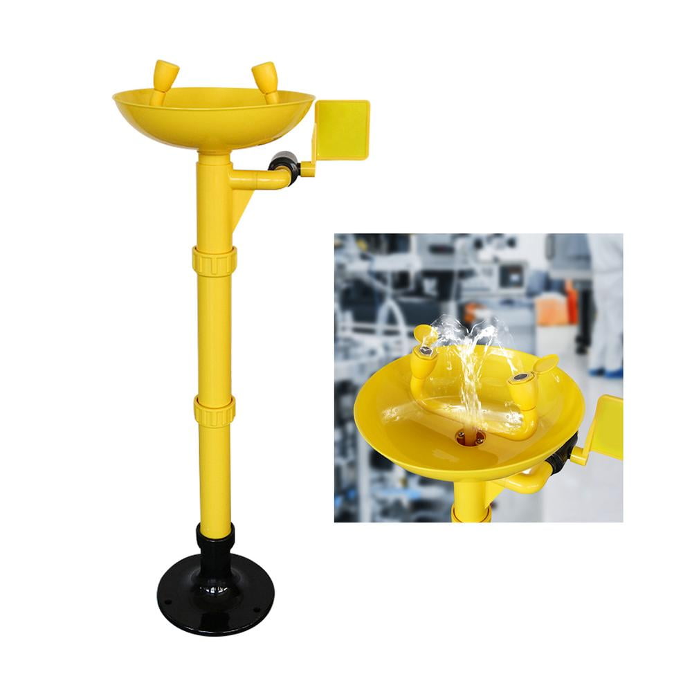 WZTO Eye Wash Station Pedestal Mounted Eyewash Station Adjustable Water ...
