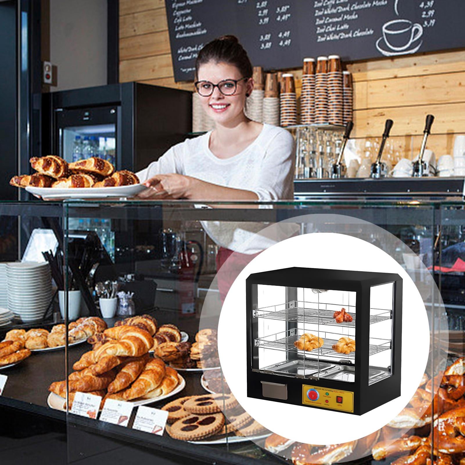 WZTO Food Pizza Warmer | 3-Tier Electric Warmer with Lighting and Glass ...