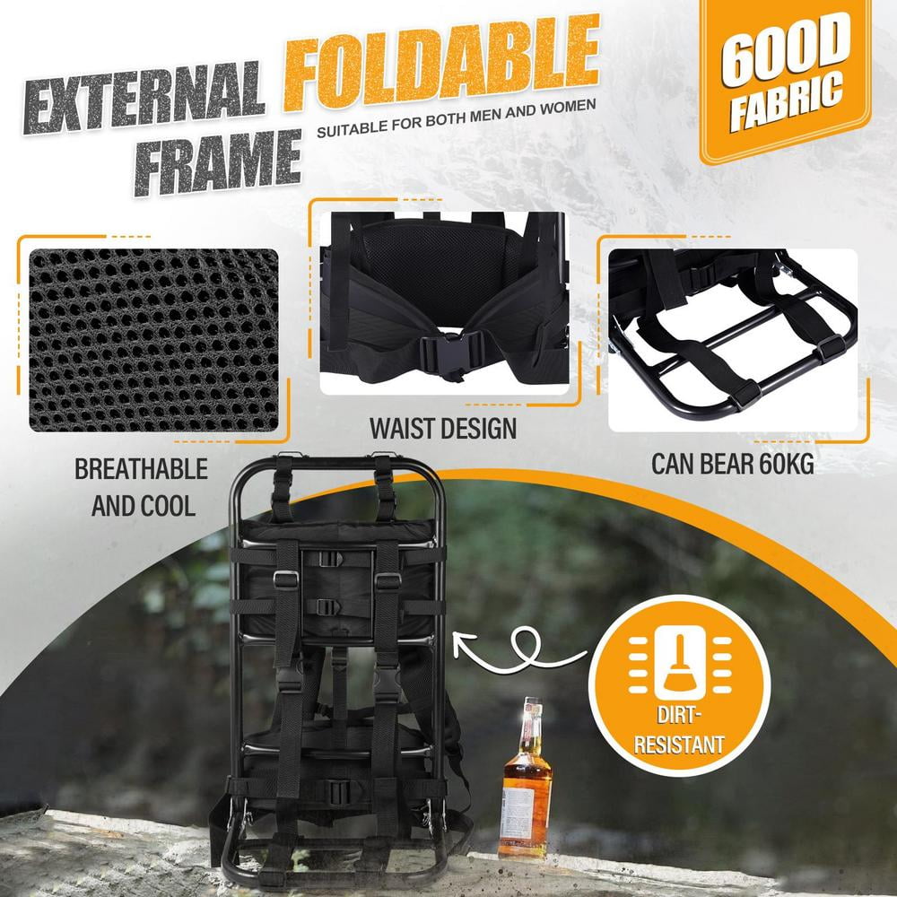 WZTO Frame Pack Backpack Foldable Frame Backpack Hunting Pack Frame ...