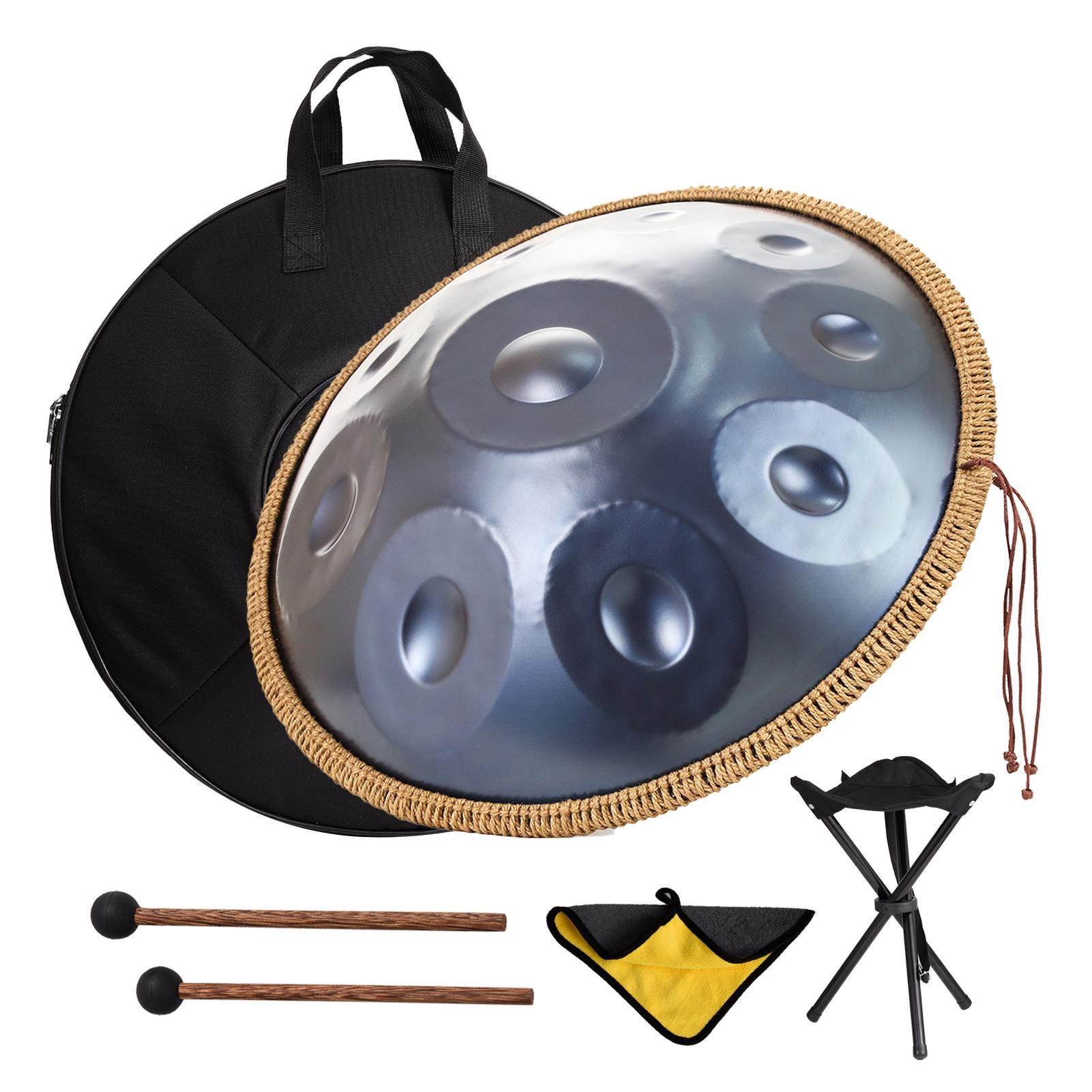 WZTO Hand Pan Drum | 22-Inch Steel Hand Drum in D Minor | 10 Notes ...
