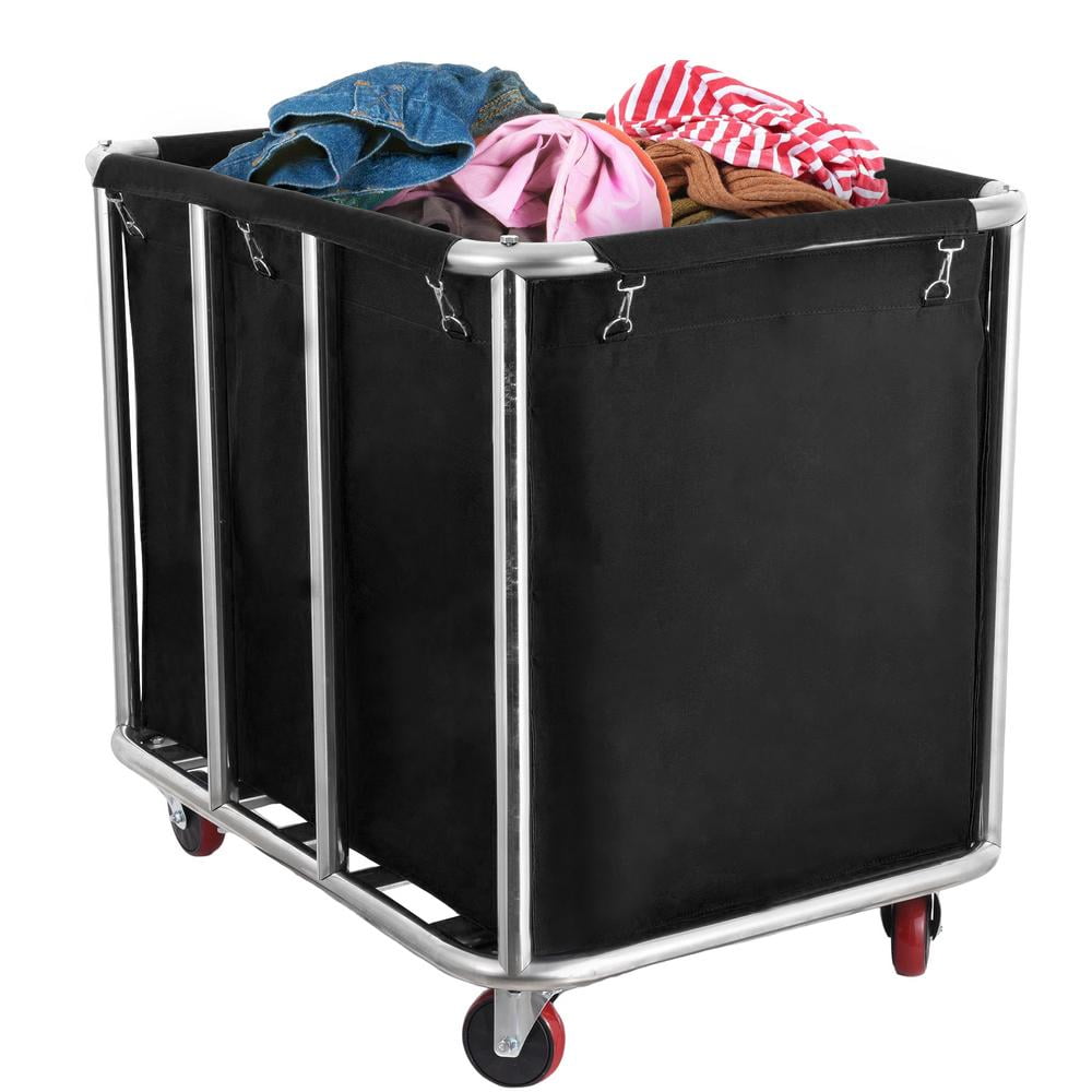 WZTO Laundry Cart 330 Lbs Load Dirty Laundry Cart Sorter Folding ...