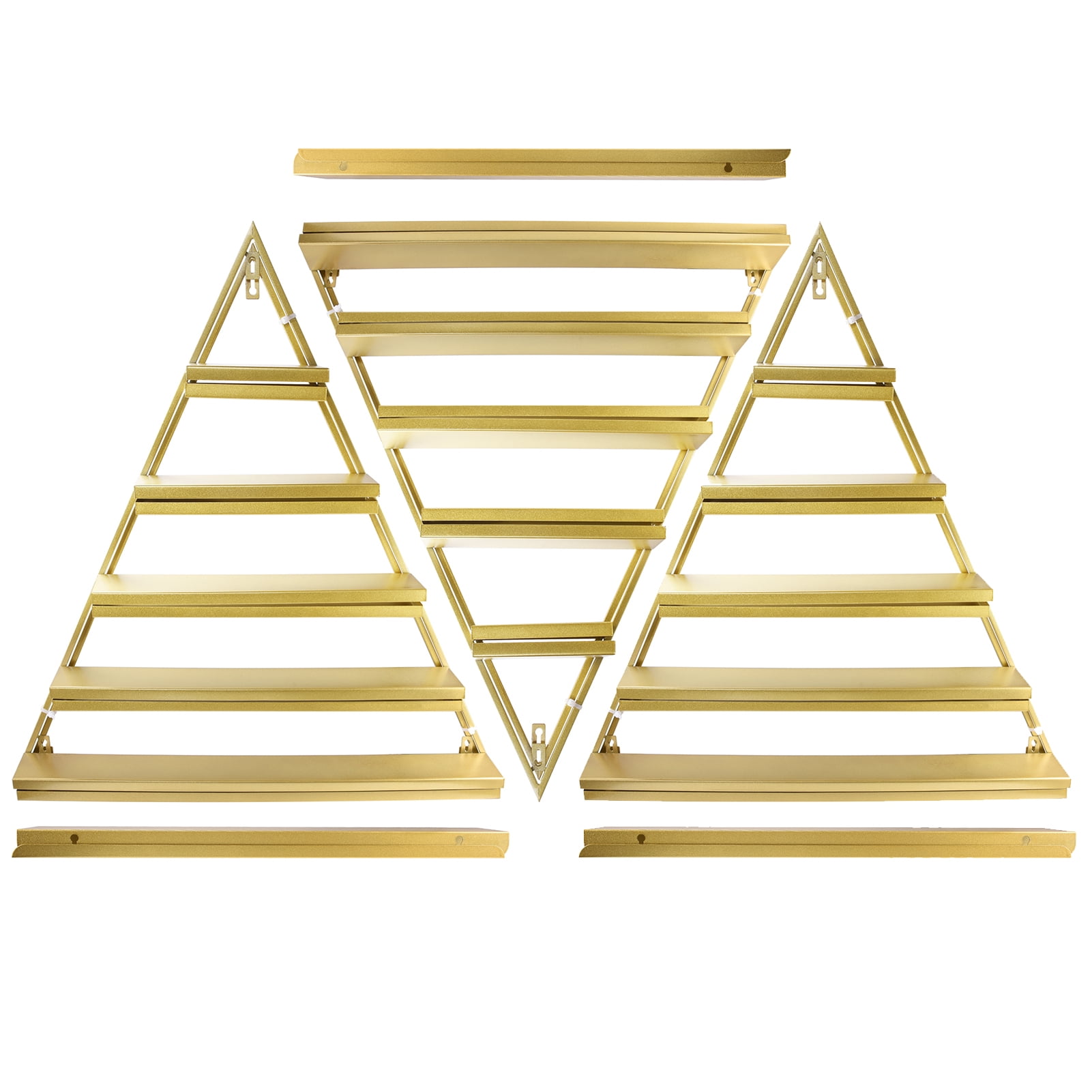 WZTO Perfume Wall Shelf | 5-Tier Metal Triangular Floating Shelves For ...