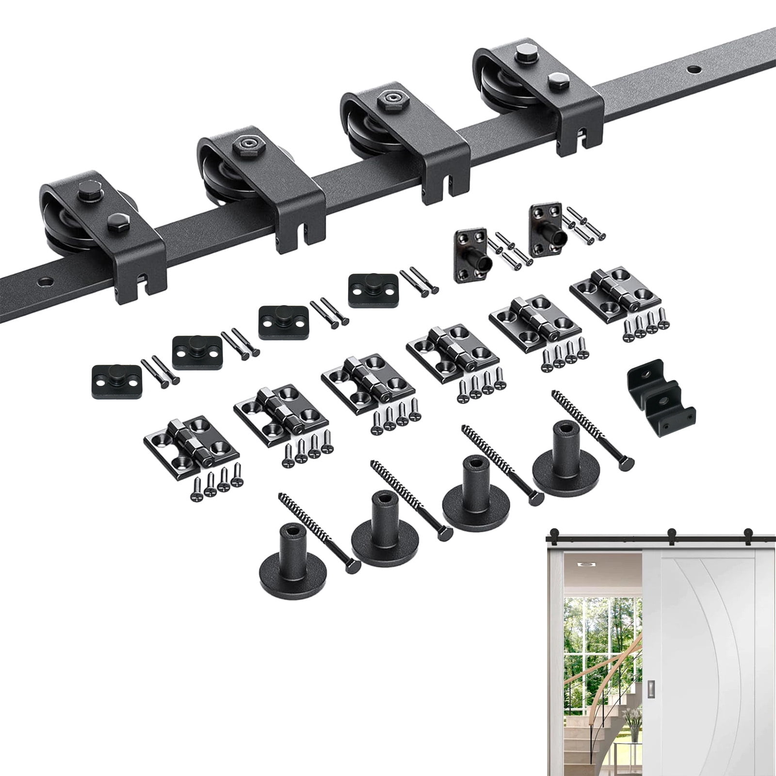 WZTO Sliding Door Track Kit | T Shaped Sliding Door Hardware and Track ...