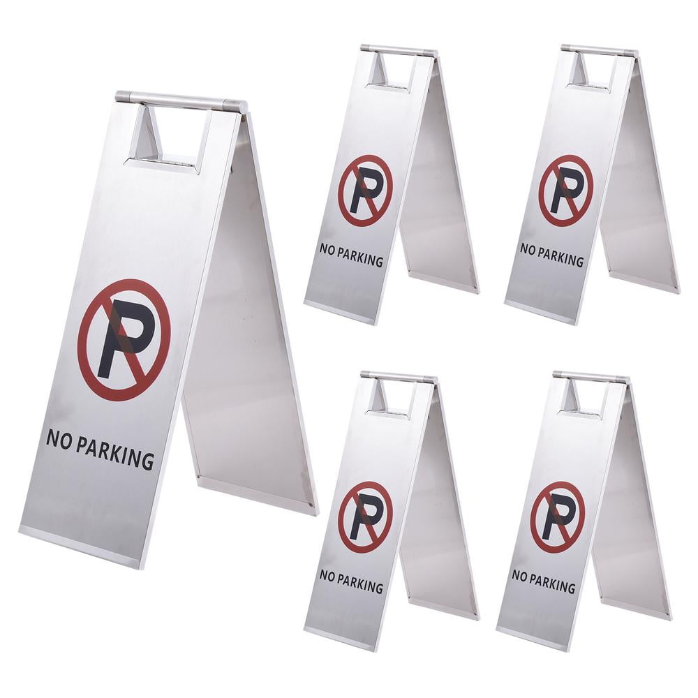 WZTO Warning Signs for Parking Foldable Stainless Steel Warning Signs ...