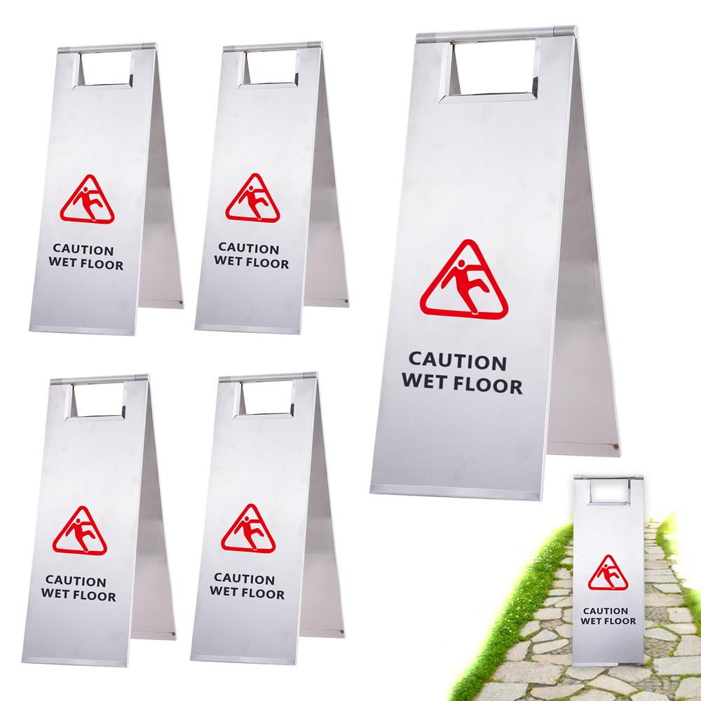 WZTO Wet Floor Sign Safety Signs Caution Sign Slippery Sign Stainless ...