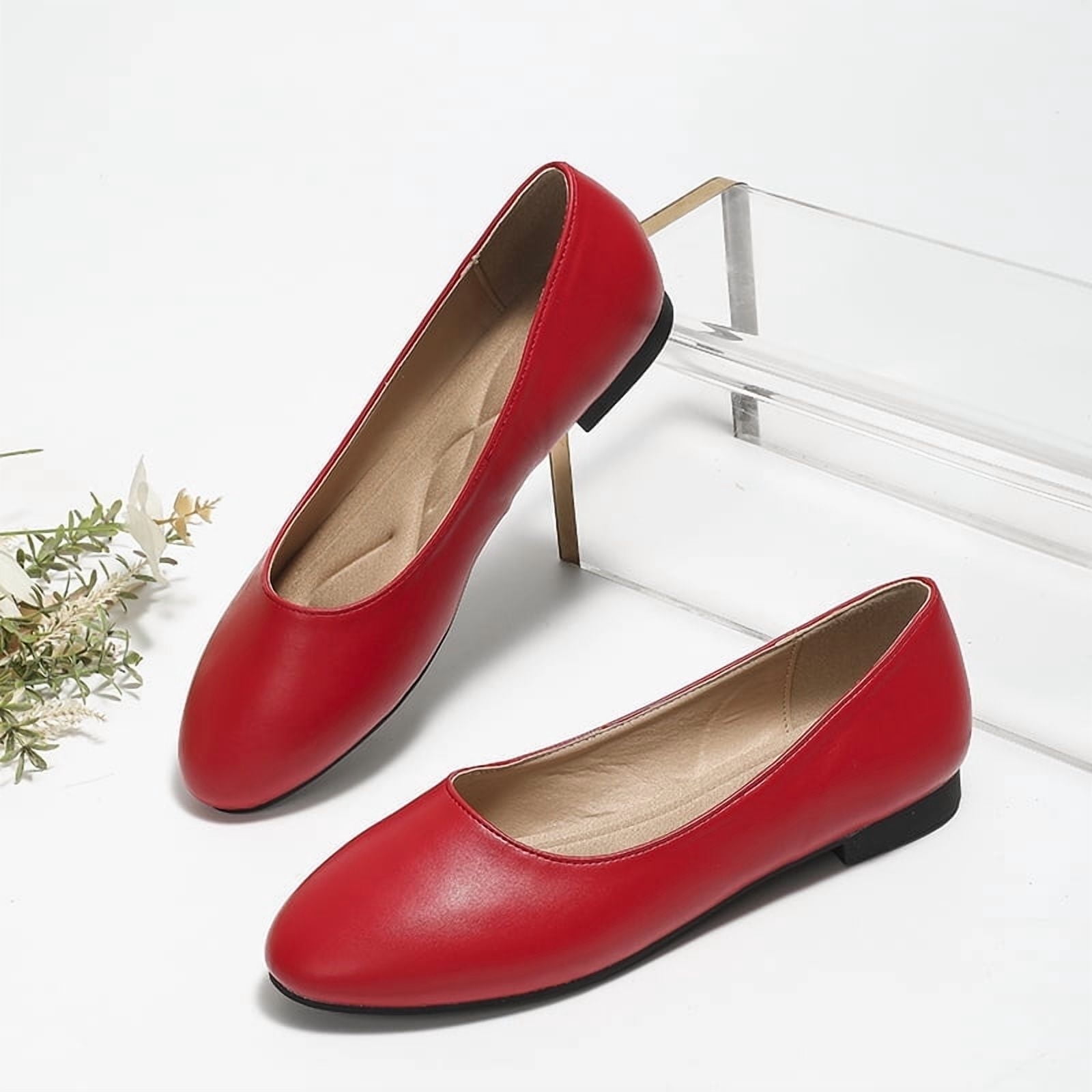 CucumberDay Comfortable Faux Leather Insole Low Heels Dress Shoes For ...