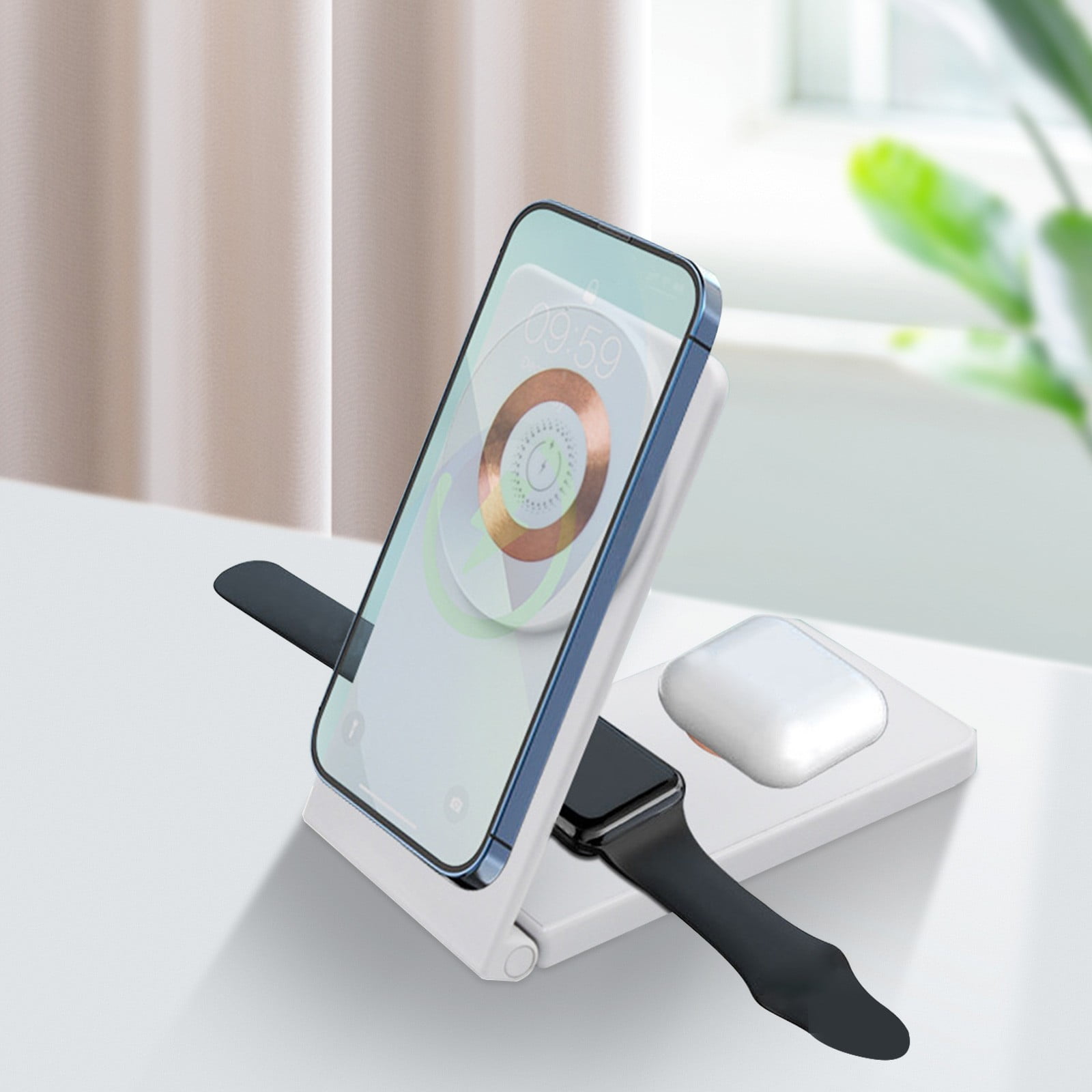 WZXPWT 15W Fast Charging Foldable Magnetic Wireless Charger with Metal ...